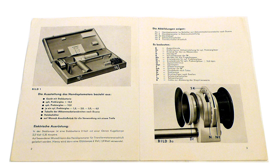 Optómetro de mano Dr. H. Schober